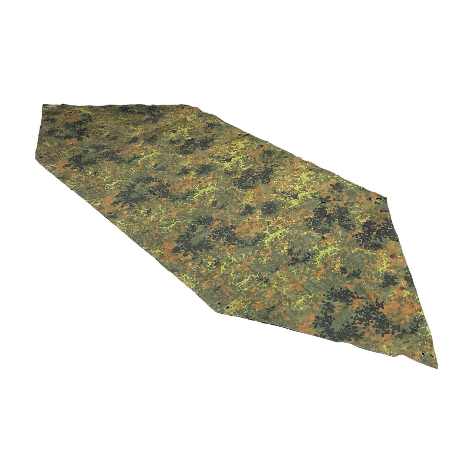German Army Bundeswehr Flecktarn Zeltbahn Shelter/Poncho + Hood / Stow ...