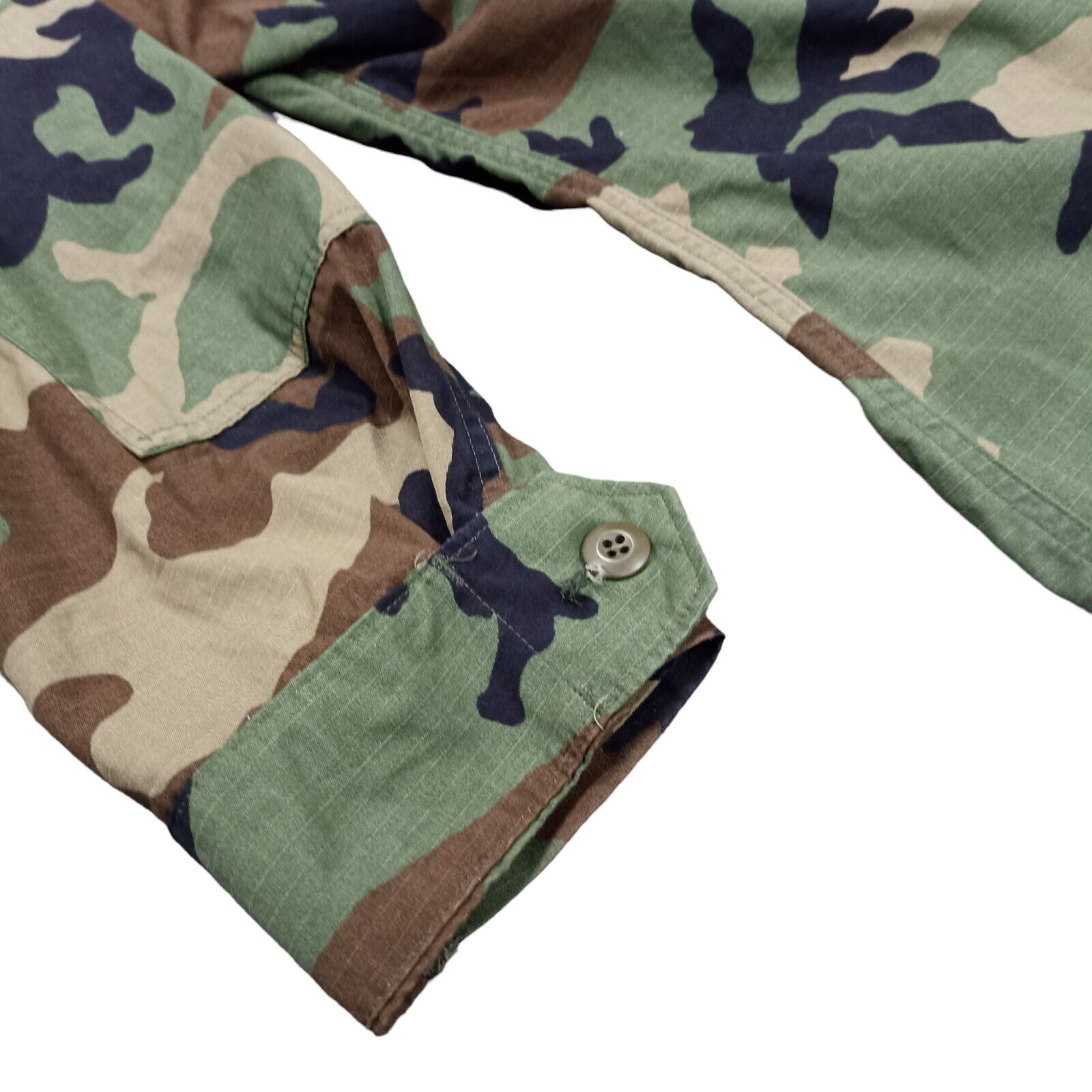 US Army Hot Weather Woodland Camouflage BDU Shirt Ripstop Combat Jacke ...