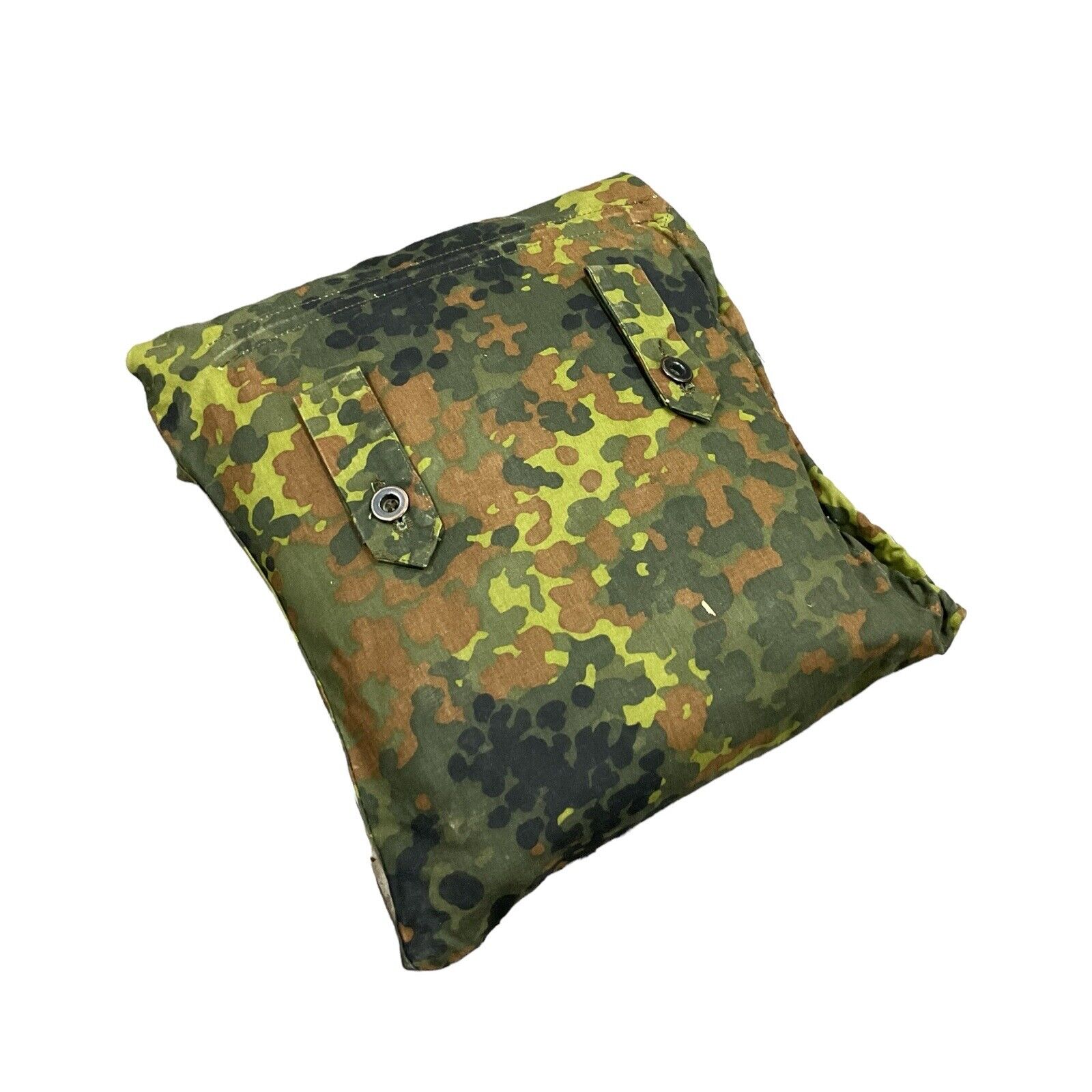 German Army Bundeswehr Flecktarn Zeltbahn Shelter/Poncho + Hood / Stow ...
