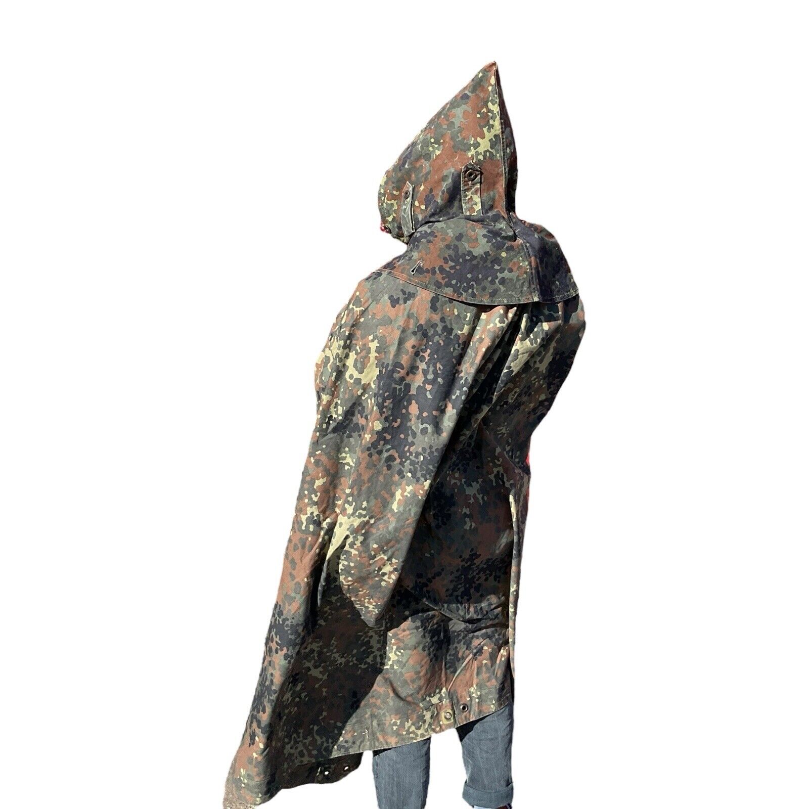 German Army Bundeswehr Flecktarn Zeltbahn Shelter/Poncho + Hood / Stow ...