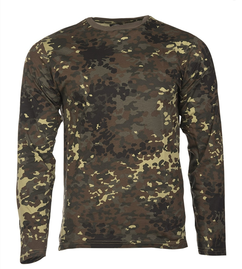 Mil-Tec German Flecktarn Camouflage Long Sleeve T-Shirt – Pools Surplus ...