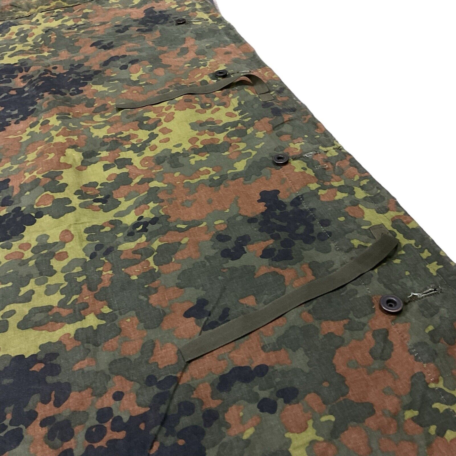 German Army Bundeswehr Flecktarn Zeltbahn Shelter/Poncho + Hood / Stow ...
