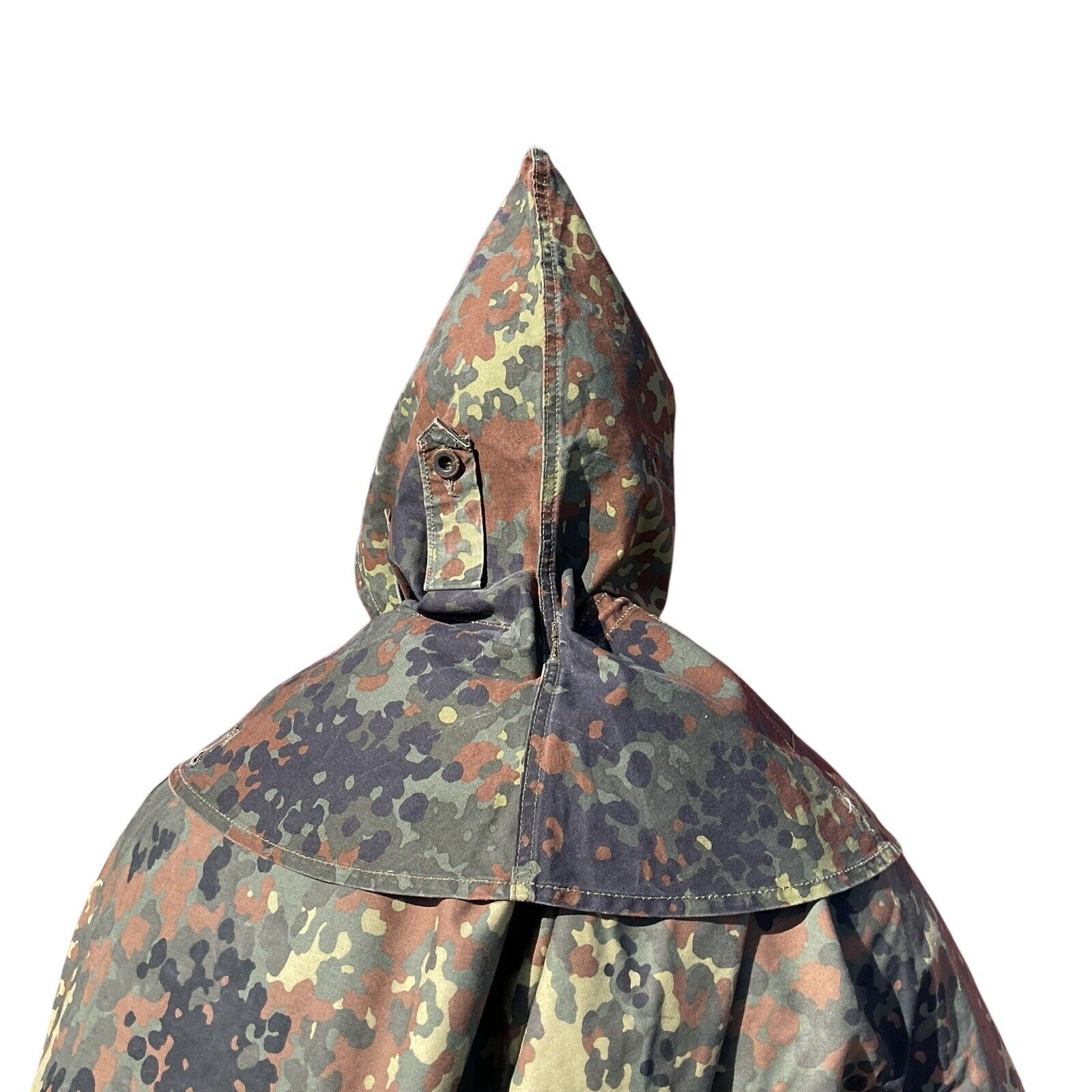 German Army Bundeswehr Flecktarn Zeltbahn Shelter/Poncho + Hood / Stow ...
