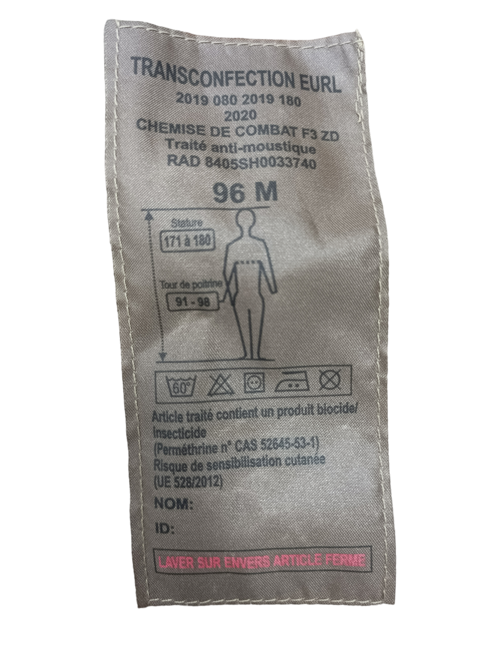 French Army F3 Desert Shirt Daguet Camo Lightweight Summer Uniform Jac ...