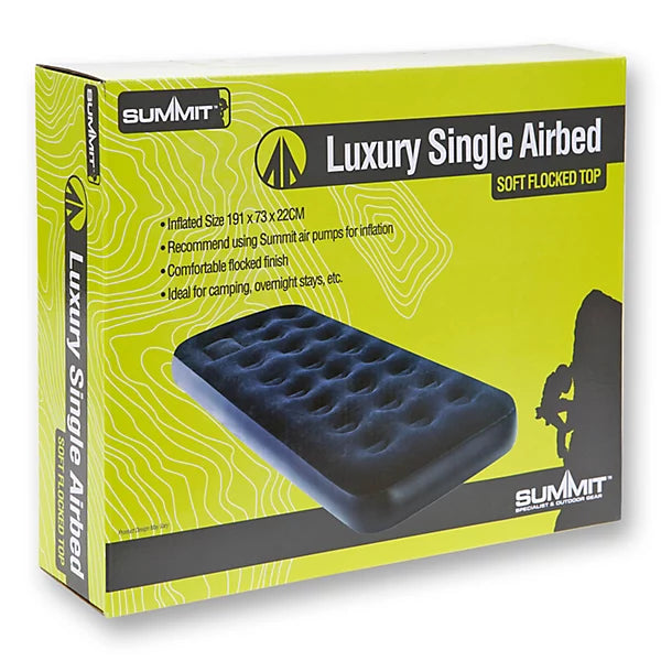 Summit Luxury Single Flocked Airbed – Pools Surplus Stores