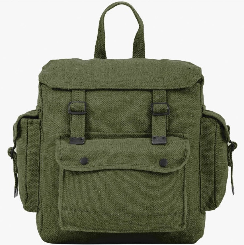 Highlander Large Webbing Backpack With Pockets - Olive – Pools Surplus ...