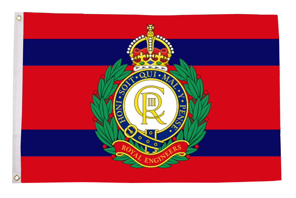 Royal Engineers Flag (King's Crown) – Pools Surplus Stores