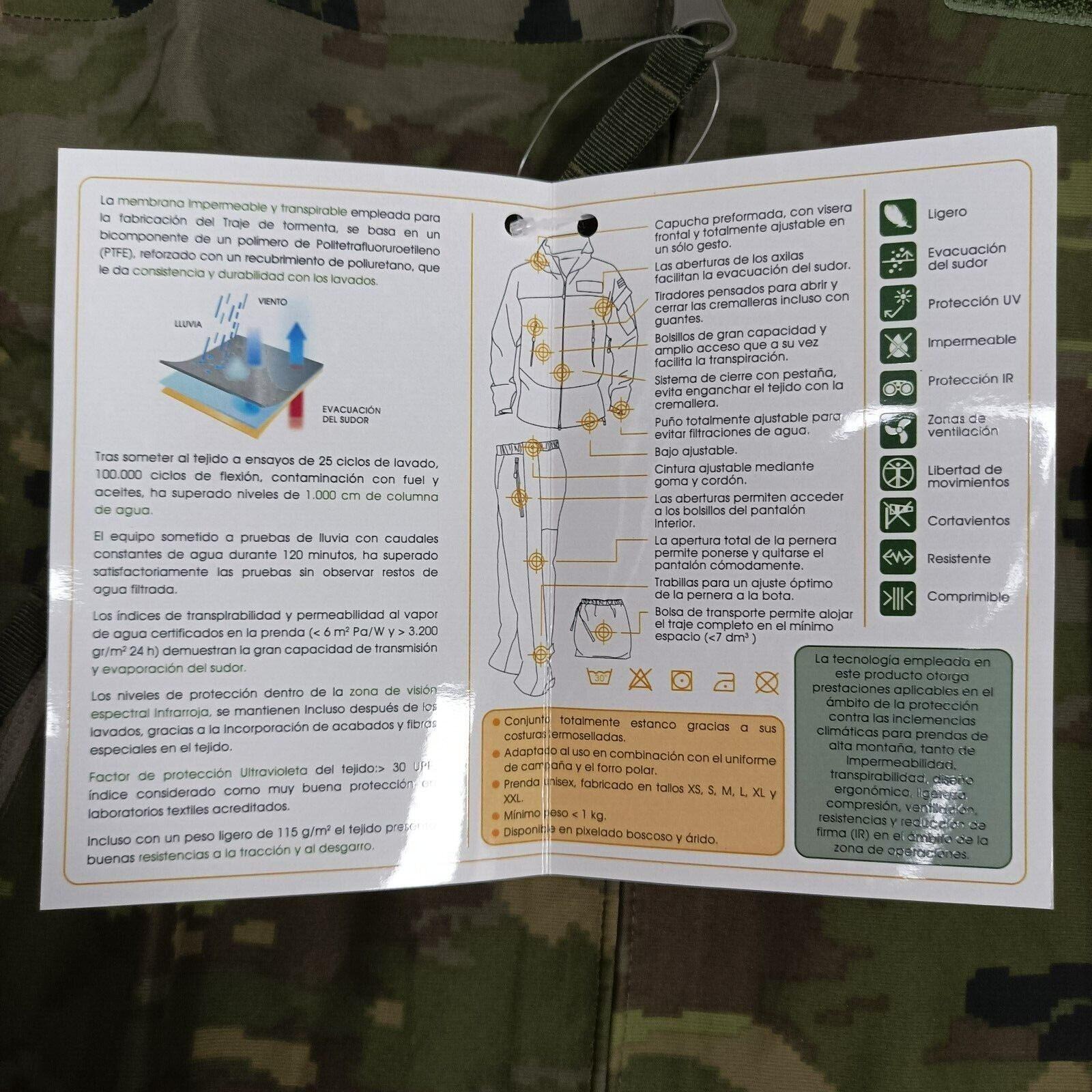 Spanish Army Pixel Camo Waterproof Storm Suit - New – Pools Surplus Stores