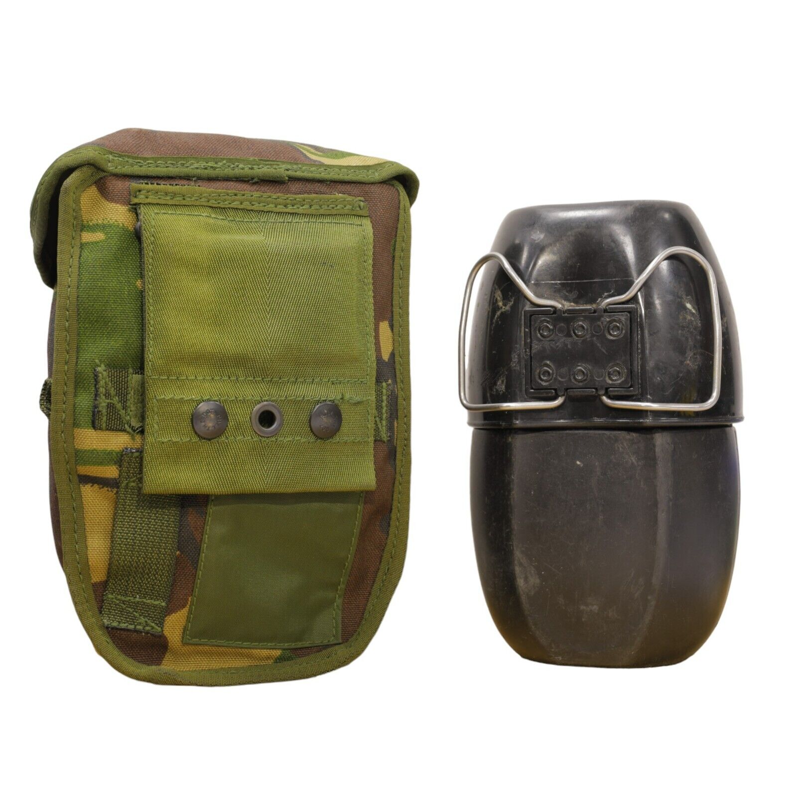 British Army 58 Pattern Water Bottle & Mug with DPM Water Bottle Pouch ...