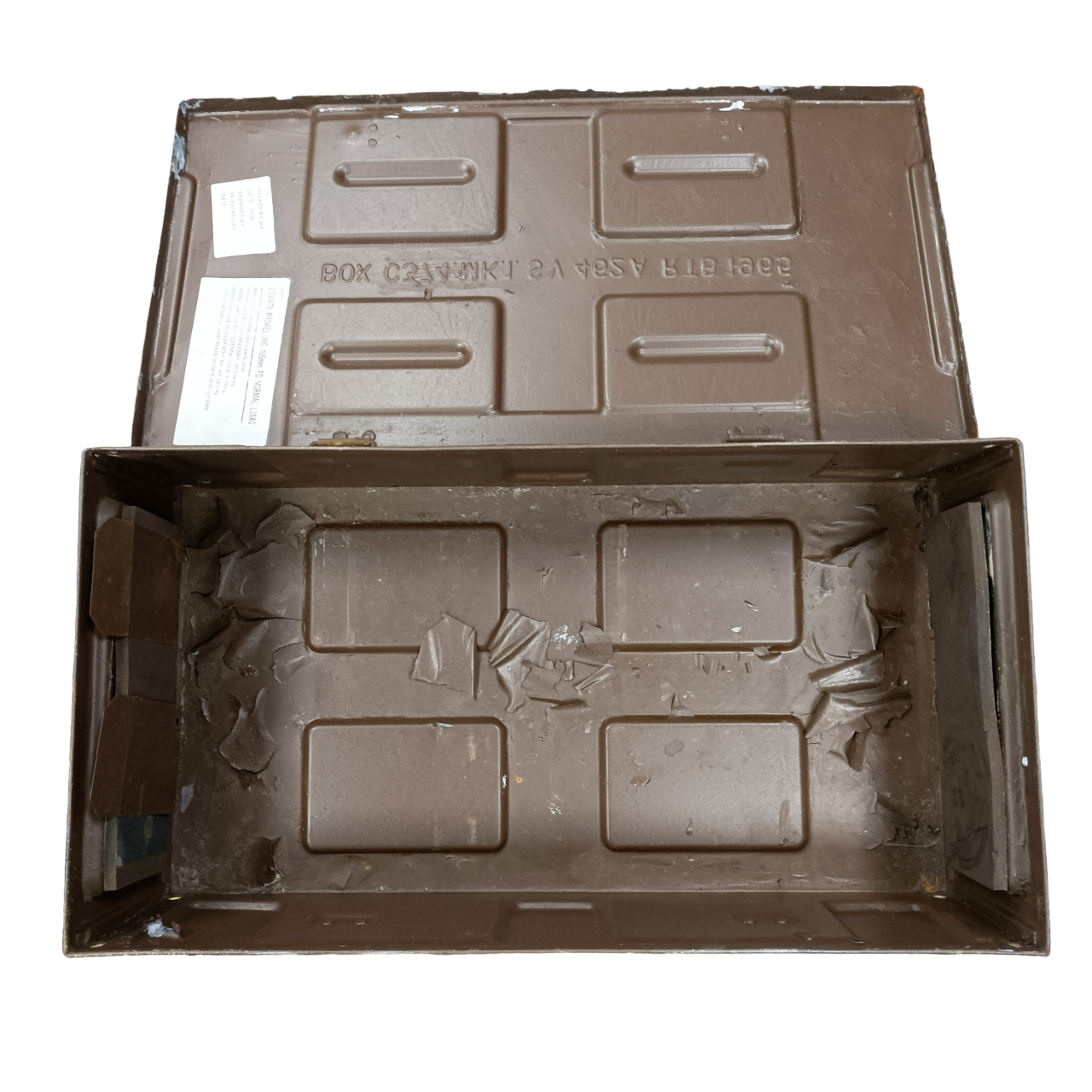 British Army C374 Metal Ammo Tin Storage H50 Mk1 Long Steel Box 65 x 3 ...