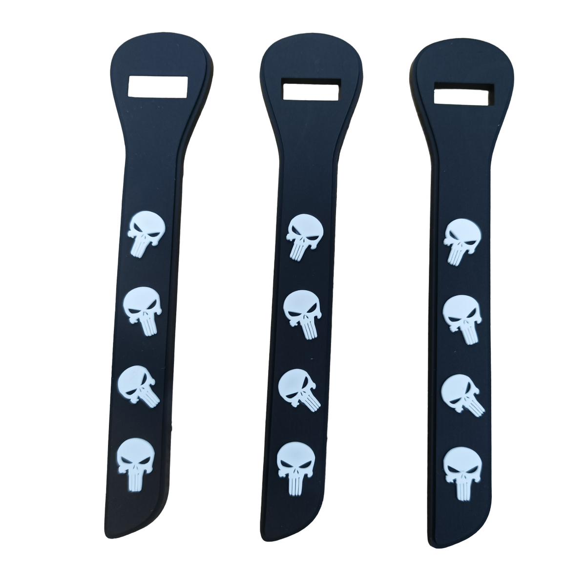 3 x Rubber Punisher Skull Zip Pulls – Pools Surplus Stores
