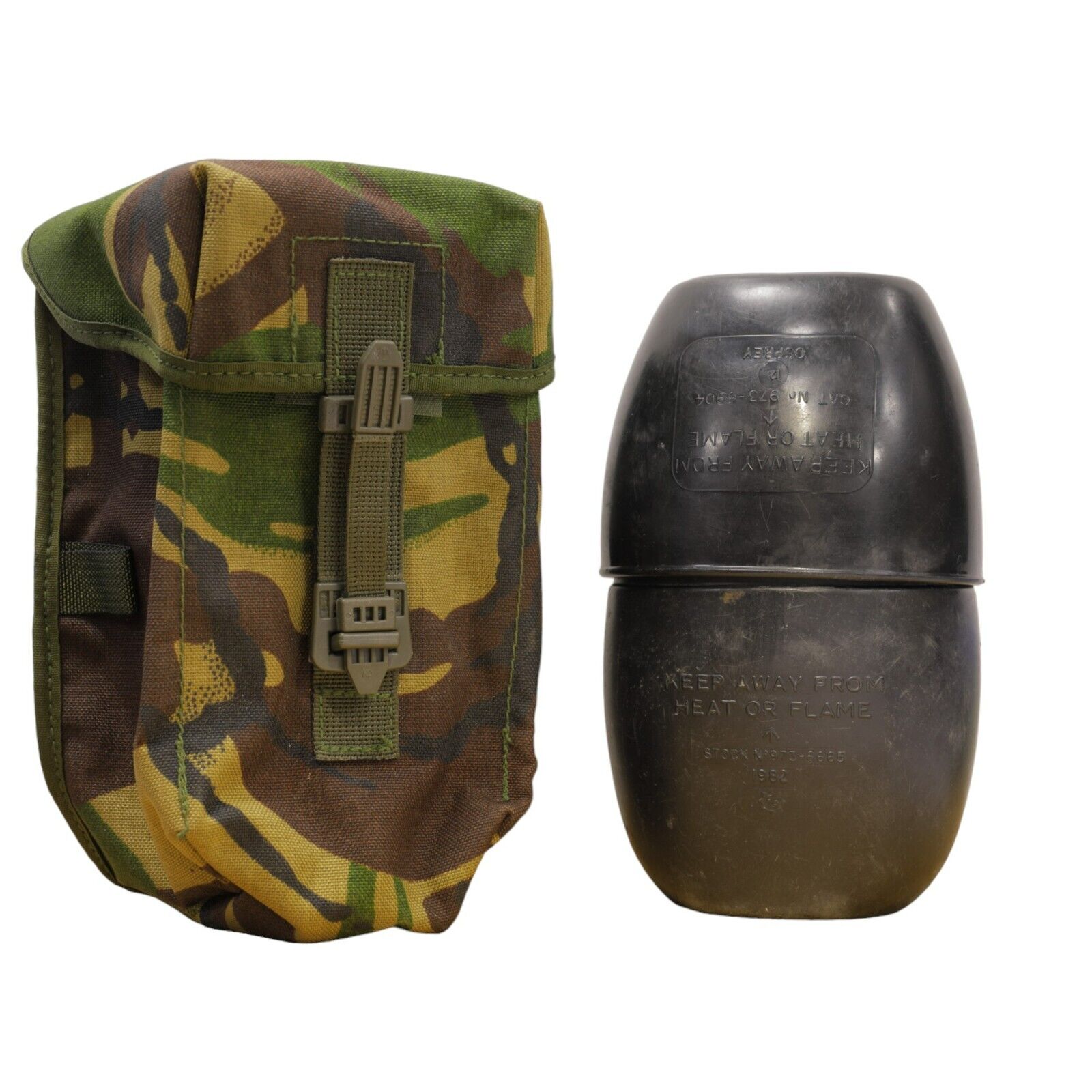 British Army 58 Pattern Water Bottle & Mug with DPM Water Bottle Pouch ...