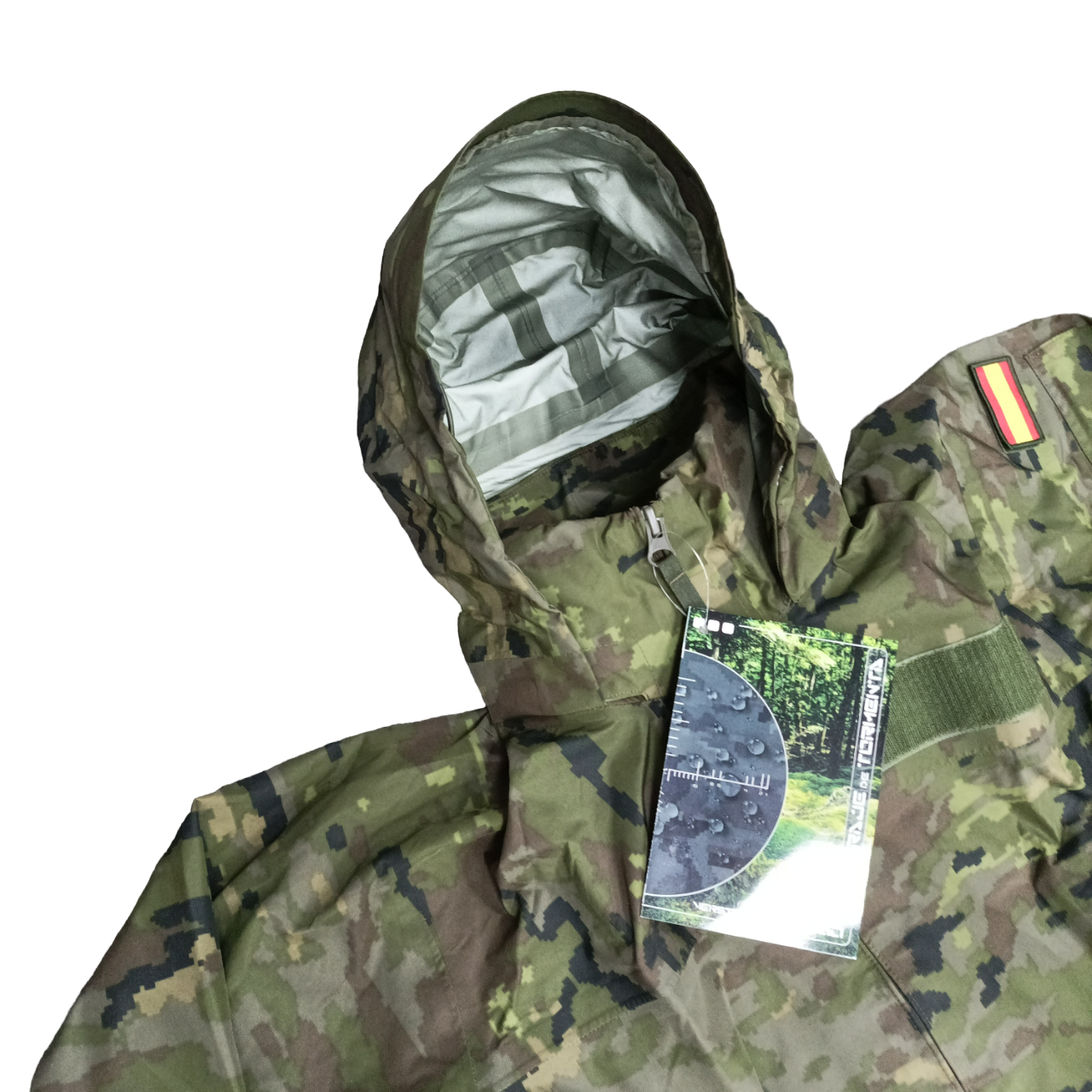 Spanish Army Pixel Camo Waterproof Storm Suit - New – Pools Surplus Stores